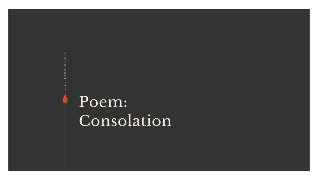 Poem: Consolation – Necessary Whispers